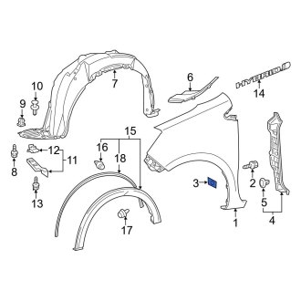 Toyota Solara Replacement Fender Seals | Front & Rear — CARiD.com