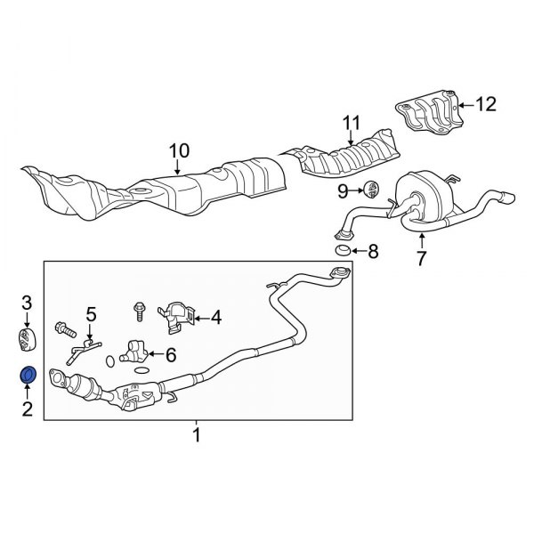Toyota OE 17451F2010 - Rear Catalytic Converter Gasket
