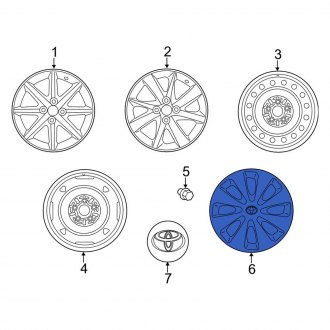 Toyota OEM Wheel Covers - Hub Caps, Wheel Skins | CARiD