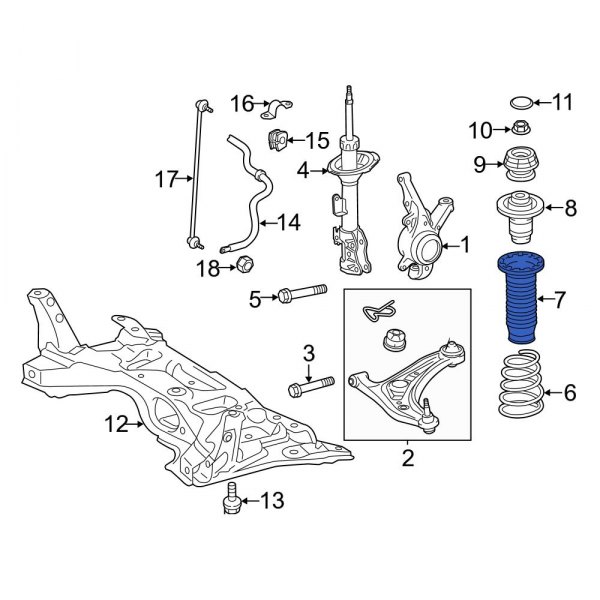 Toyota OE 4815752030 - Front Suspension Strut Bellows