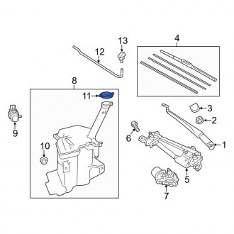 Toyota C-HR OEM Wiper Blade & Washer Parts | Motors, Arms — CARiD.com