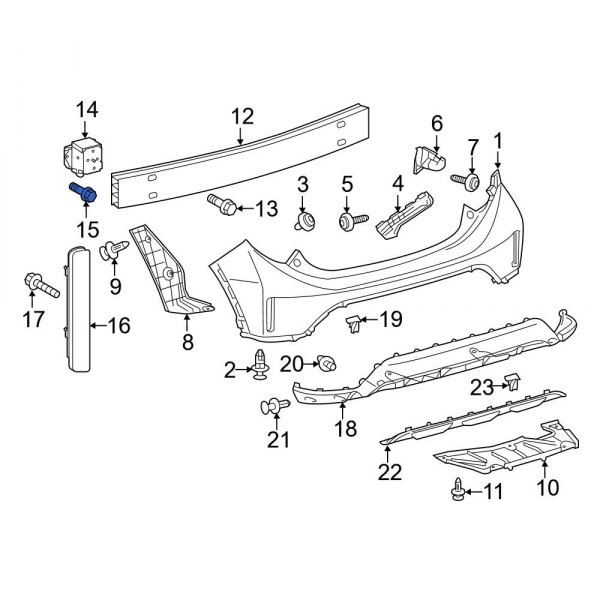 Toyota OE 90119A0397 - Bumper Impact Bar Bolt