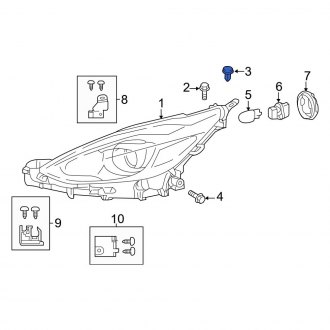 Toyota RAV4 OEM Headlight Components — CARiD.com