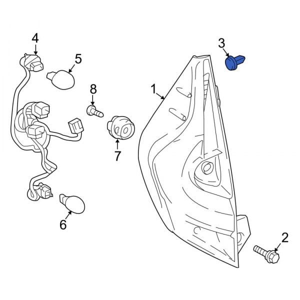Toyota OE 8149652030 - Lower Tail Light Clip