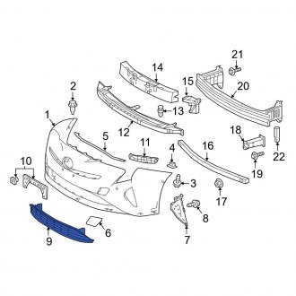 Toyota Prius OEM Grilles - Factory Billet & Mesh Grilles | CARiD