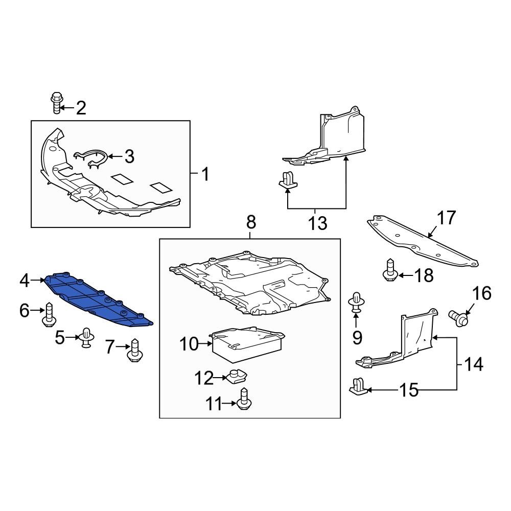 Toyota OE 5142047030 - Front Upper Radiator Support Splash Shield
