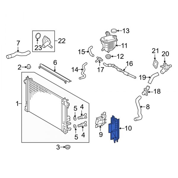 Toyota OE 1659337020 - Front Right Lower Radiator Support Air Duct