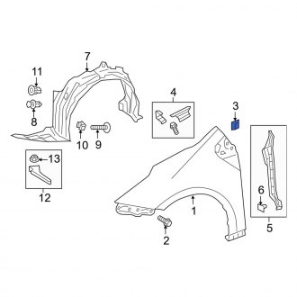 Toyota Prius Replacement Fender Seals - Front & Rear | CARiD