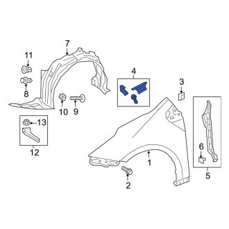 Toyota Prius Replacement Fender Seals - Front & Rear | CARiD