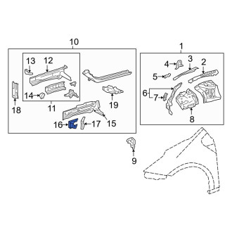 Toyota Corolla Replacement Chassis Frames & Rails - CARiD.com