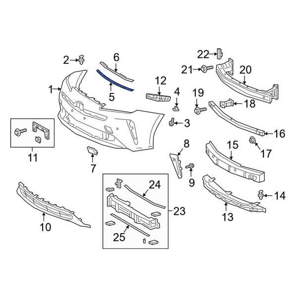Toyota OE 5242147030 - Front Lower Bumper Seal
