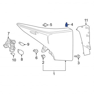 Toyota Highlander OEM Tail Lights | LED, Fiber Optic — CARiD.com