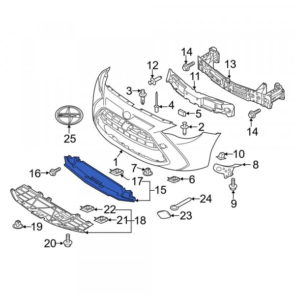 Toyota OE 53113WB001 - Front Radiator Support Air Deflector