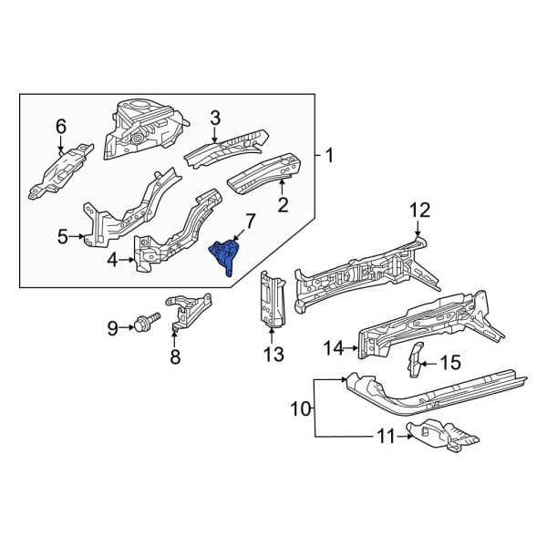 Toyota OE 5381402180 - Front Left Fender Apron Extension