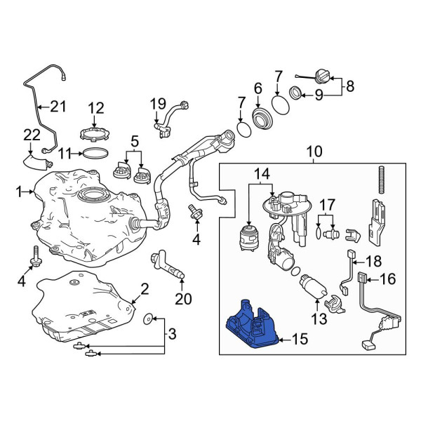 Toyota OE 7710342090 - Fuel Filter Housing