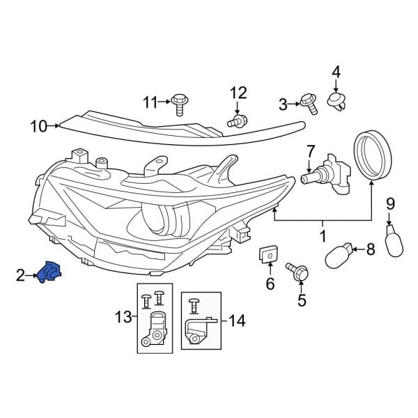 Toyota OE 5327144010 - Headlight Bracket