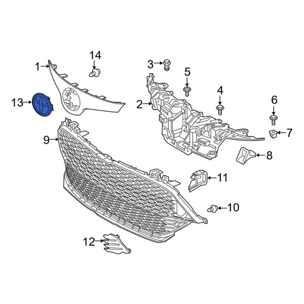Toyota OE 9097502124 - Front Grille Emblem
