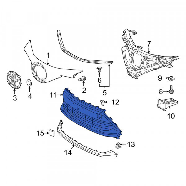 Toyota OE 52129F4110 - Front Lower Grille