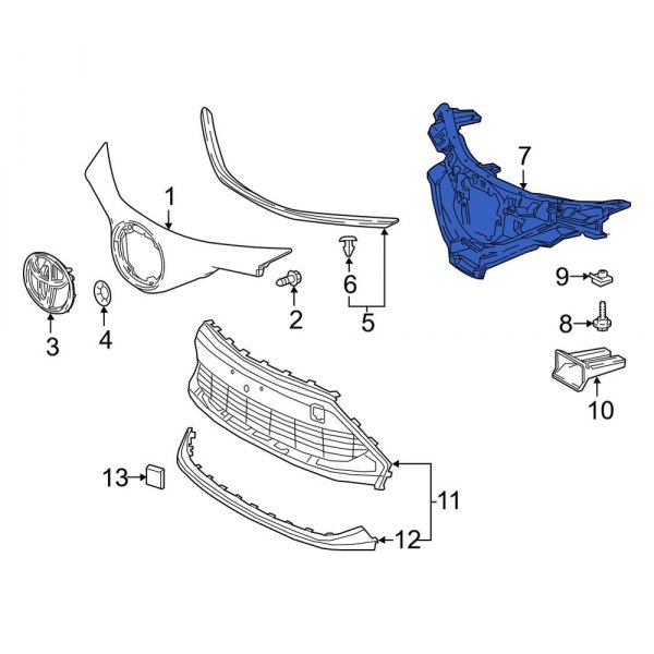 Toyota OE 5311210060 - Front Grille Reinforcement