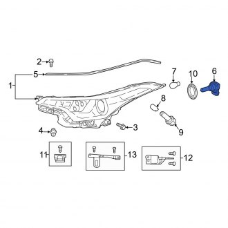 Toyota Yaris Headlight Components | Brackets, Adapters — CARiD.com