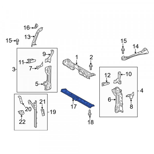 Toyota OE 5302847010 - Front Lower Radiator Support Tie Bar