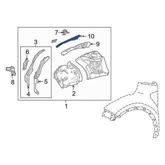 Toyota Corolla Cross OEM Fenders | Factory Front & Rear Fenders — CARiD.com