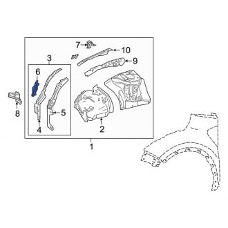 Toyota Corolla Cross Inner Fenders | Wells, Liners, Shields — CARiD.com