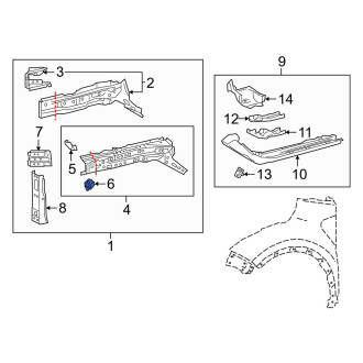 Toyota C-HR Replacement Chassis Frames & Rails - CARiD.com