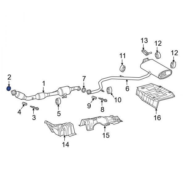 Toyota OE 174510R010 - Catalytic Converter Gasket