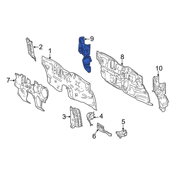 Toyota OE 5524110011 - Right Outer Engine Compartment Insulation