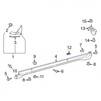 Toyota C-HR Rocker Panel Hardware - Clips, Brackets | CARiD