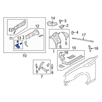 Toyota 86 Fender Support Braces & Hardware — CARiD.com