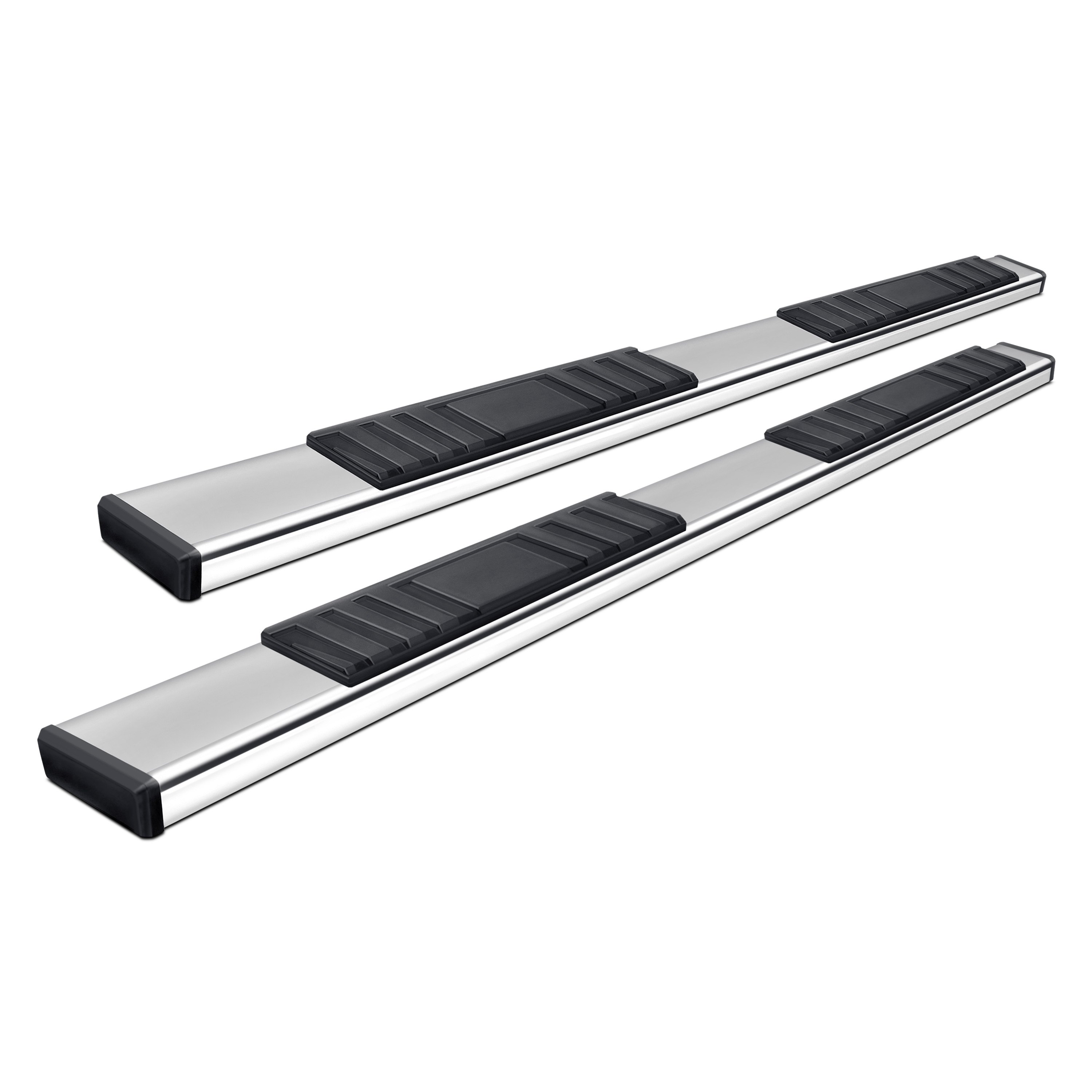TrailFX® A4014S - 4" T4 Series Cab Length Polished Trapezoid Step Bars