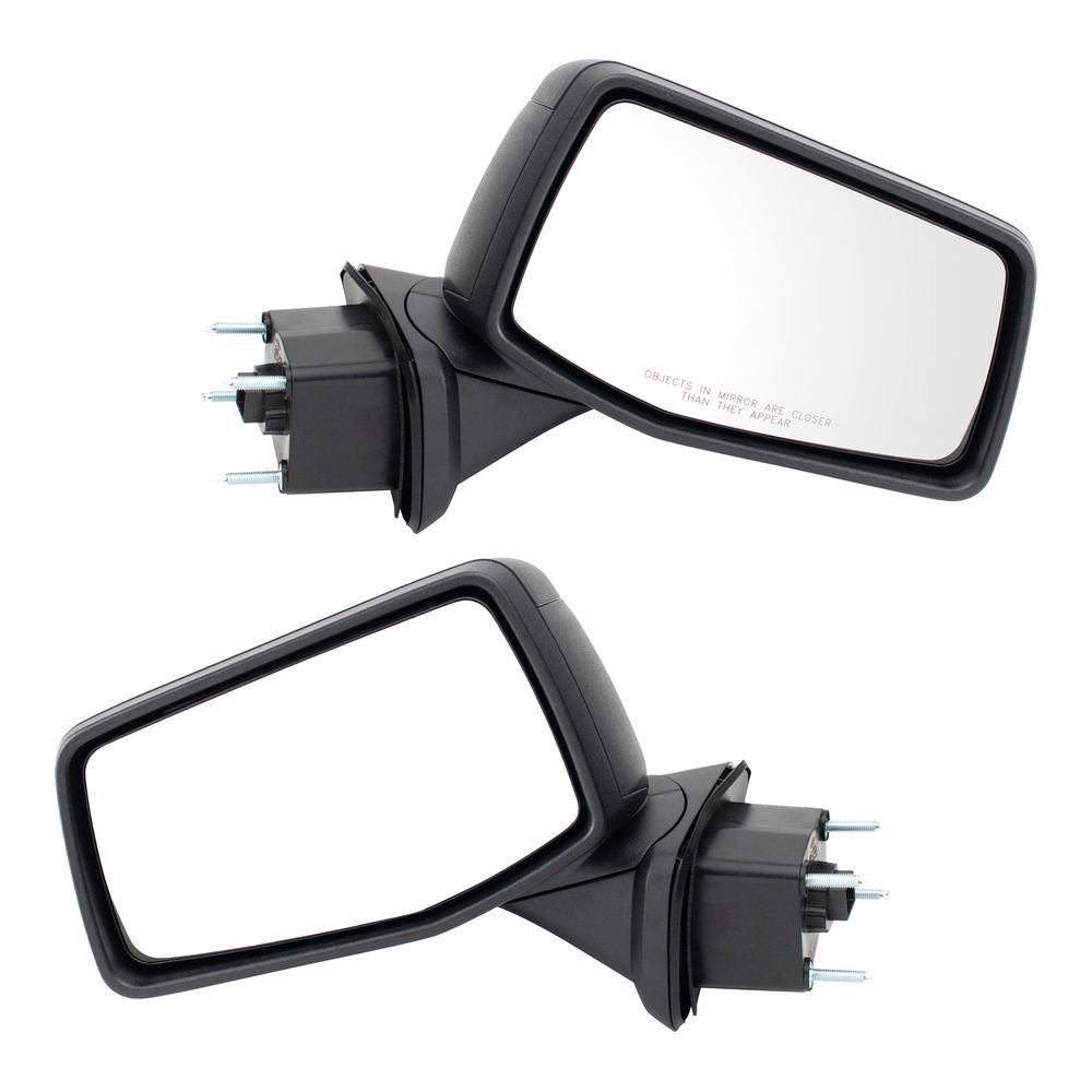 TRQ® MRA09789 - Driver and Passenger Side Manual View Mirror Set (Non ...