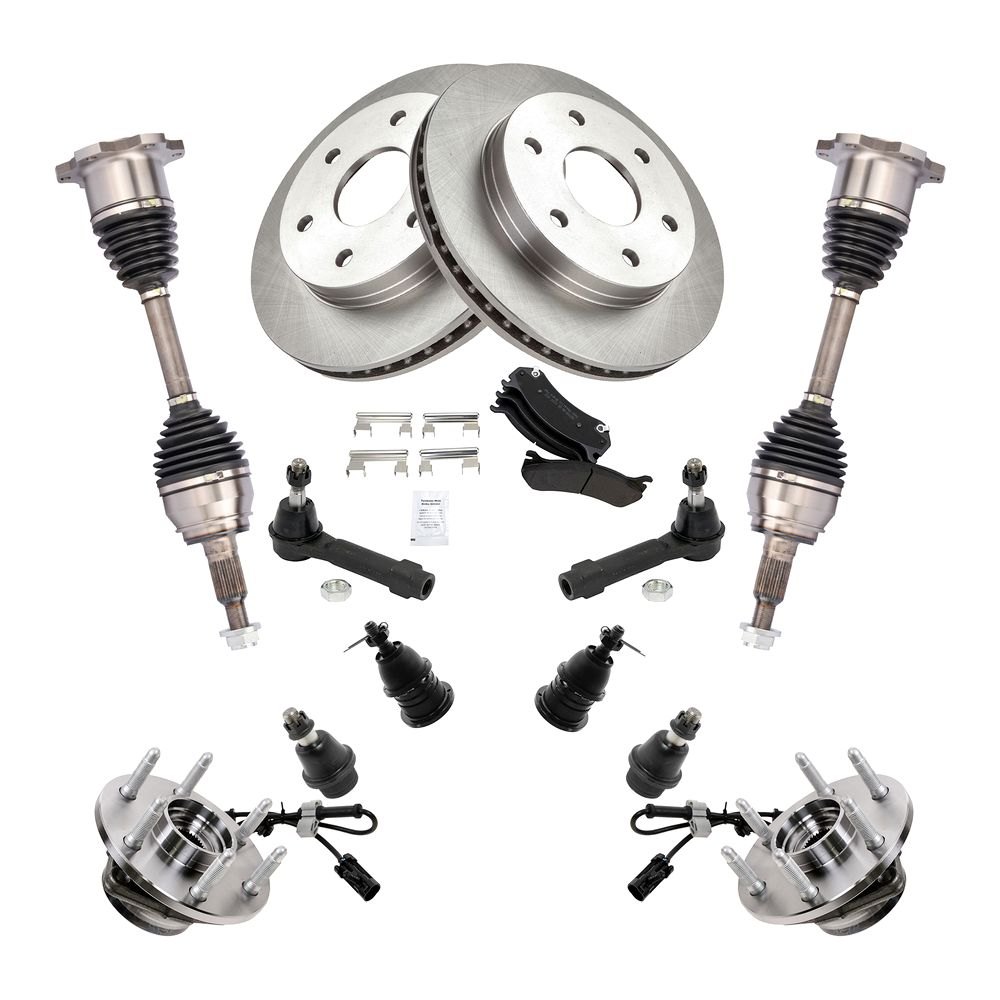 TRQ® PSA72857 - Front Brake Rotor and Suspension Kit