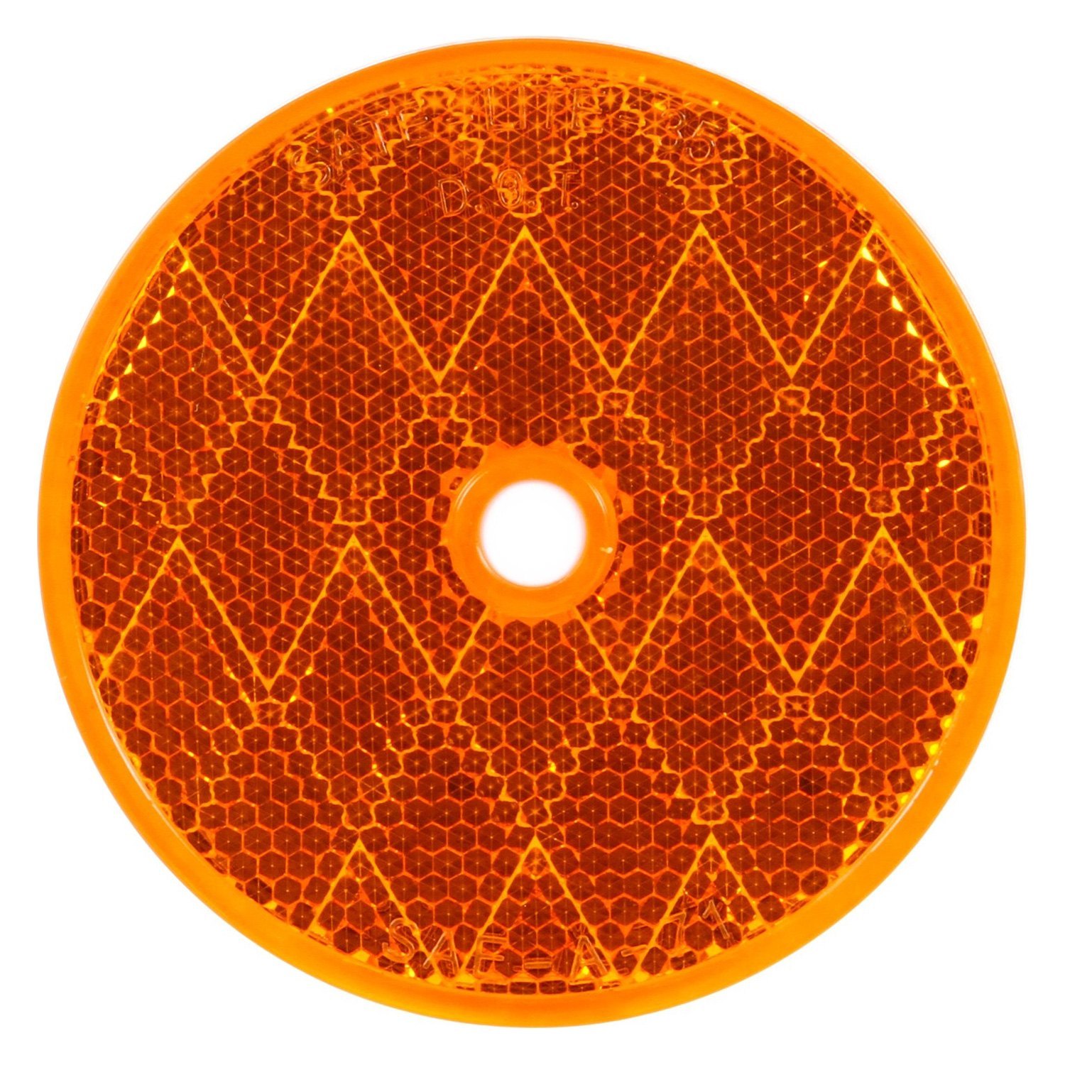 Truck-Lite® 98006Y - 3" Yellow Round Bolt-on Mount Reflector