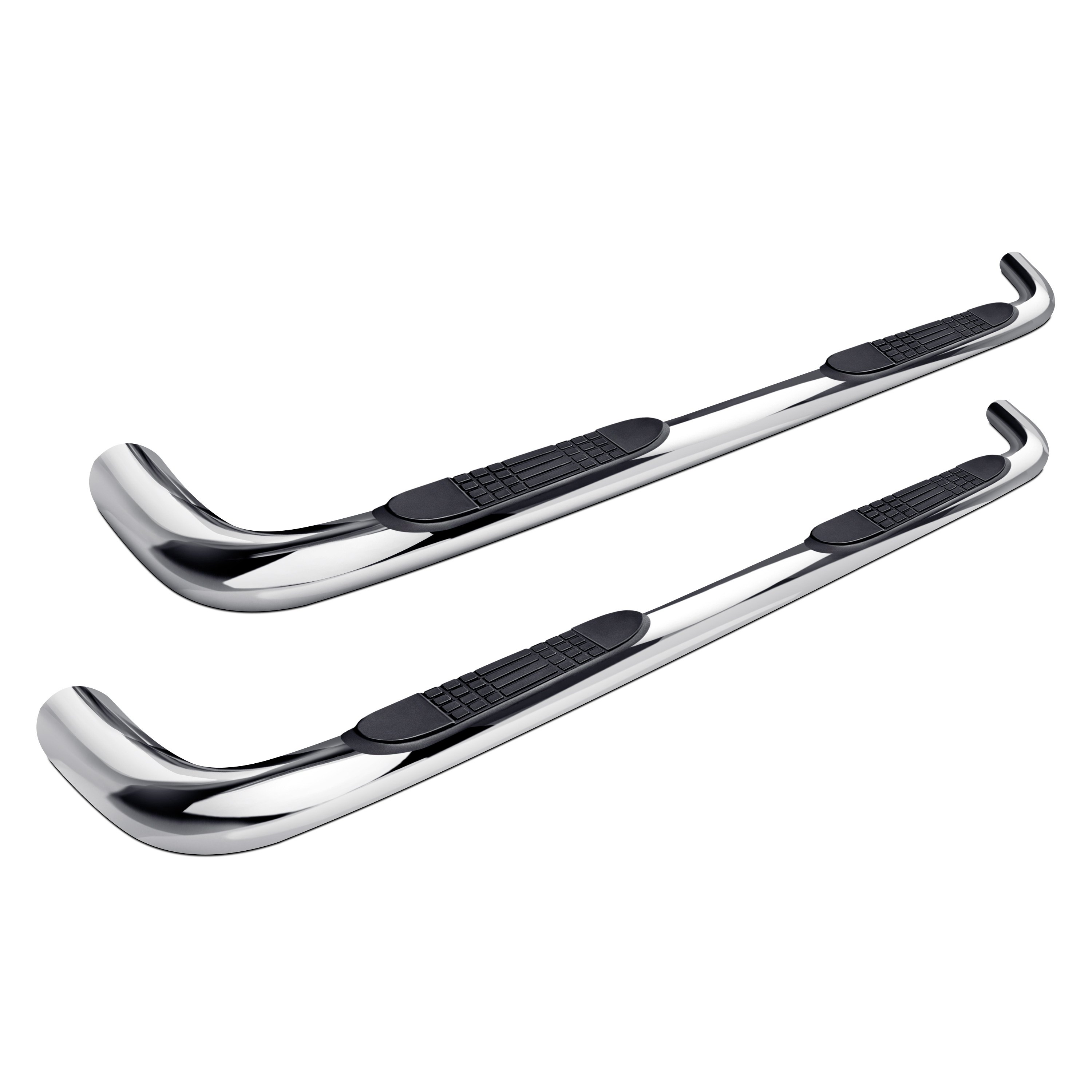 Tuff-Bar® 1-0041 - 3" Cab Length Polished Round Bent Tube Step Bars
