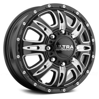 17 Inch Dually Wheels - HD Truck, Custom, Black, Chrome | CARiD