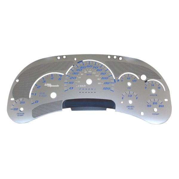 US Speedo® SSGM13B - Stainless Steel Gauge Face Kit with Blue Numbers ...
