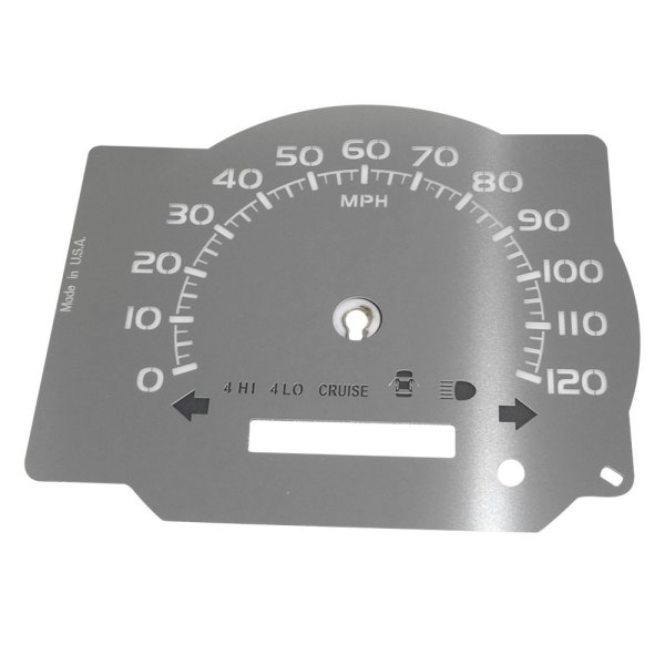 US Speedo® SSTUN07W - Stainless Steel Gauge Face Kit with White Numbers
