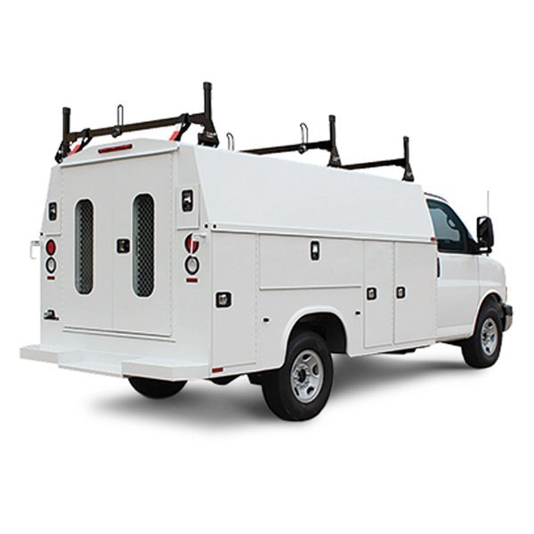 Vantech® H51003359B - H1 Series™ 72" Black 3 Bar KUV Ladder Rack