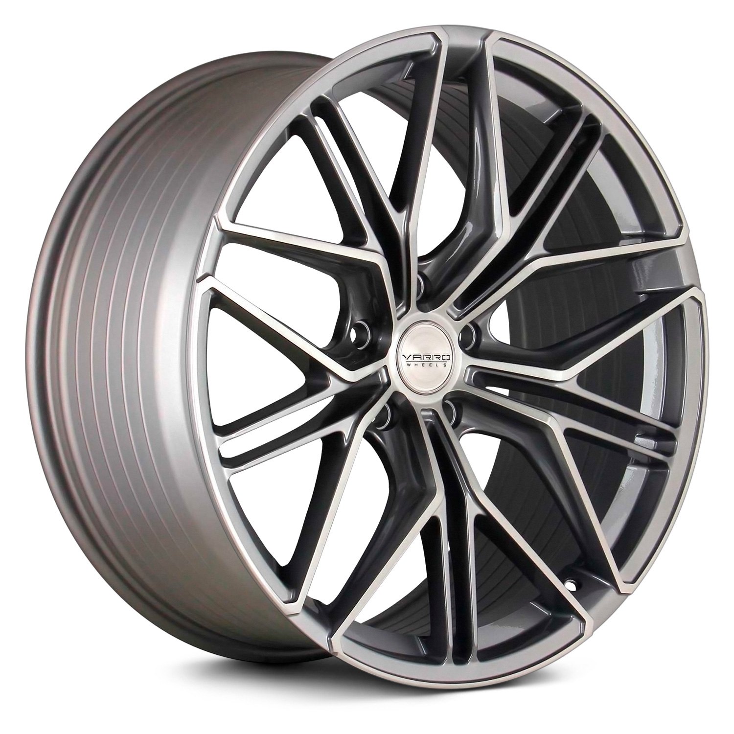VARRO® VD49X Wheels - Gloss Titanium with Brushed Face Rims