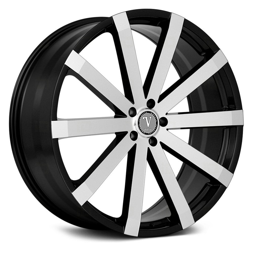 VELOCITY® VW12A Wheels - Black with Machined Face Rims
