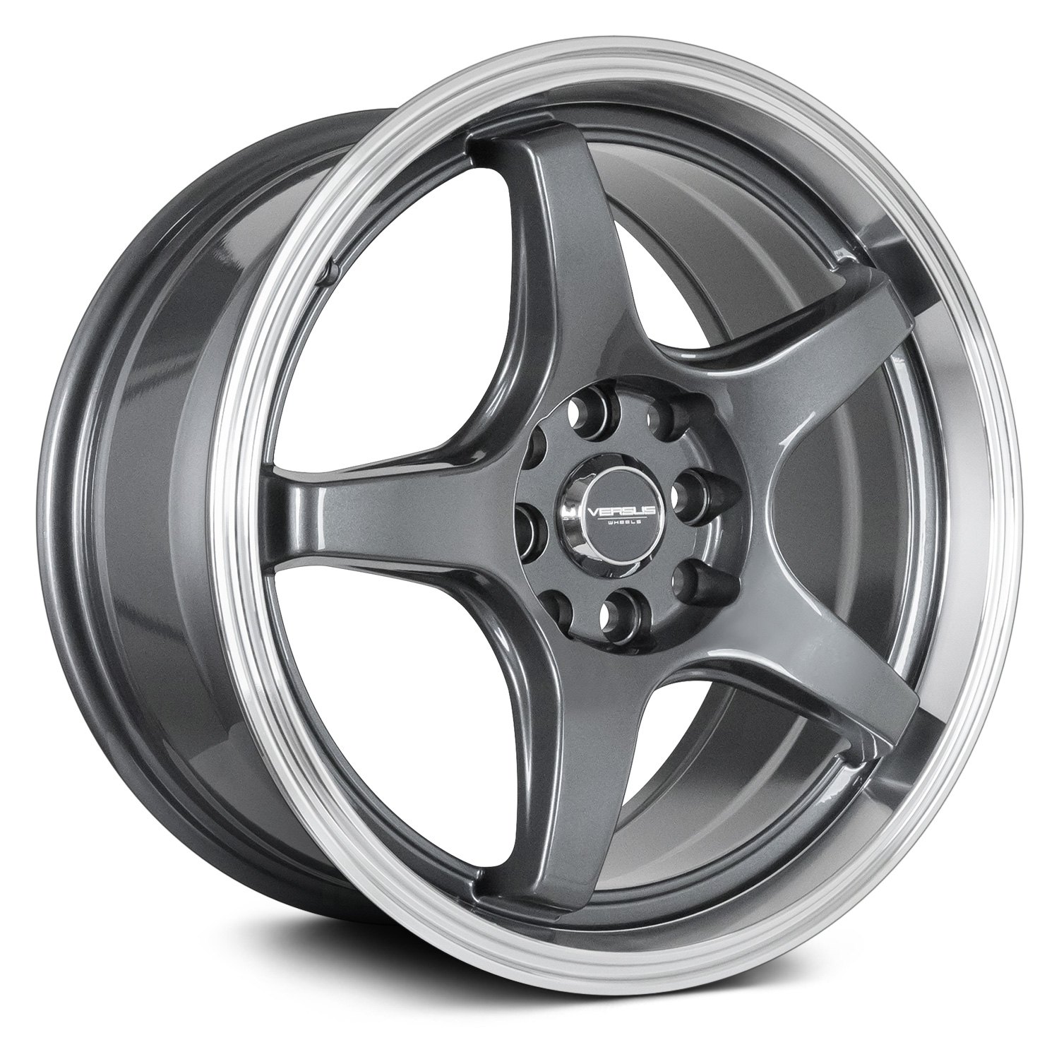 VERSUS® VS005 Wheels - Gunmetal with Machined Lip Rims