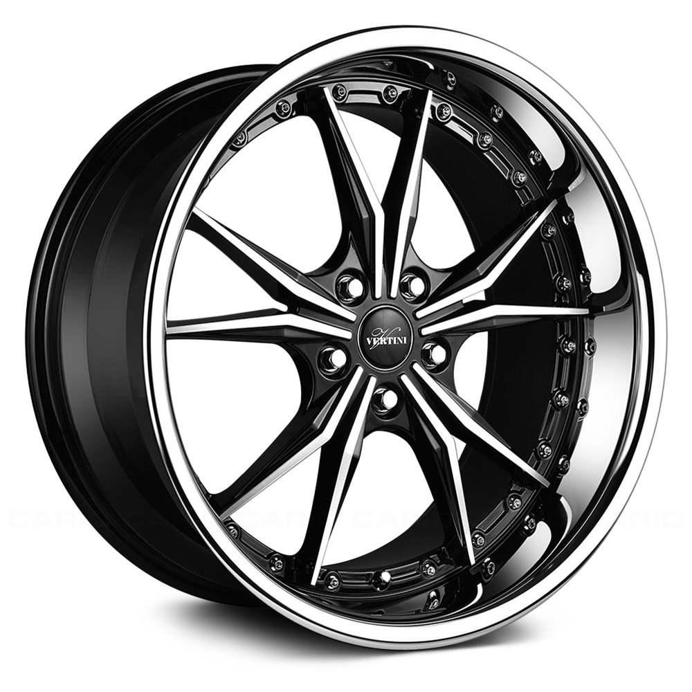 VERTINI® DARK KNIGHT Wheels - Gloss Black with Machined Face Rims ...