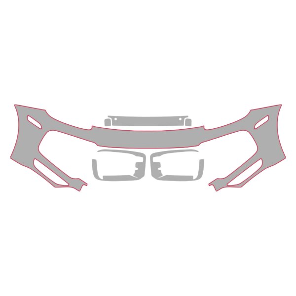 Vicrez® vpp13625 - Paint PPF Pre-Cut Front Bumper Sensors Protection