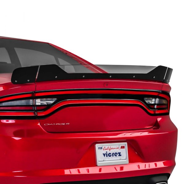 Vicrez® vz102134-GB - V3R Style Gloss Black Rear Wicker Bill Add-on Spoiler