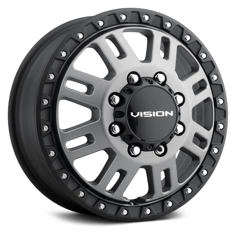 VISION® 408 MANX 2 DUALLY Wheels - Satin Gray Rims