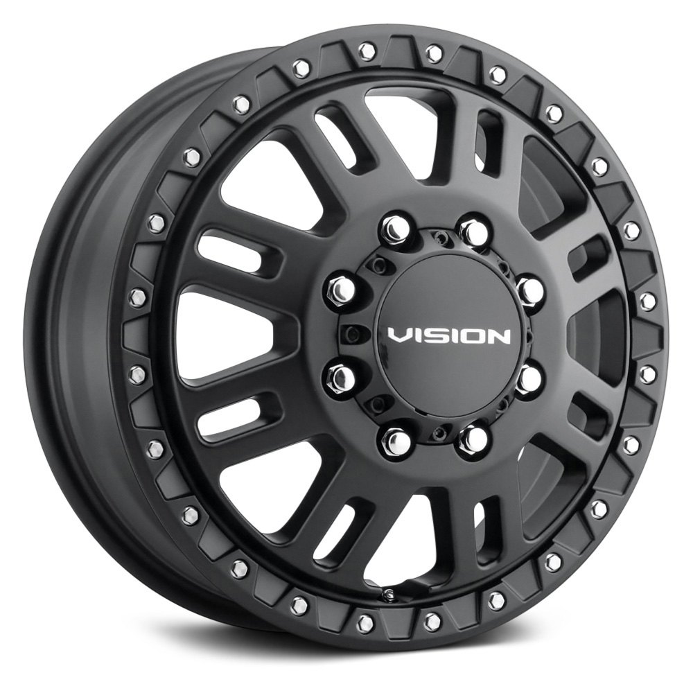 VISION® 408 MANX 2 DUALLY Wheels - Satin Black Rims - 408-6670SBF