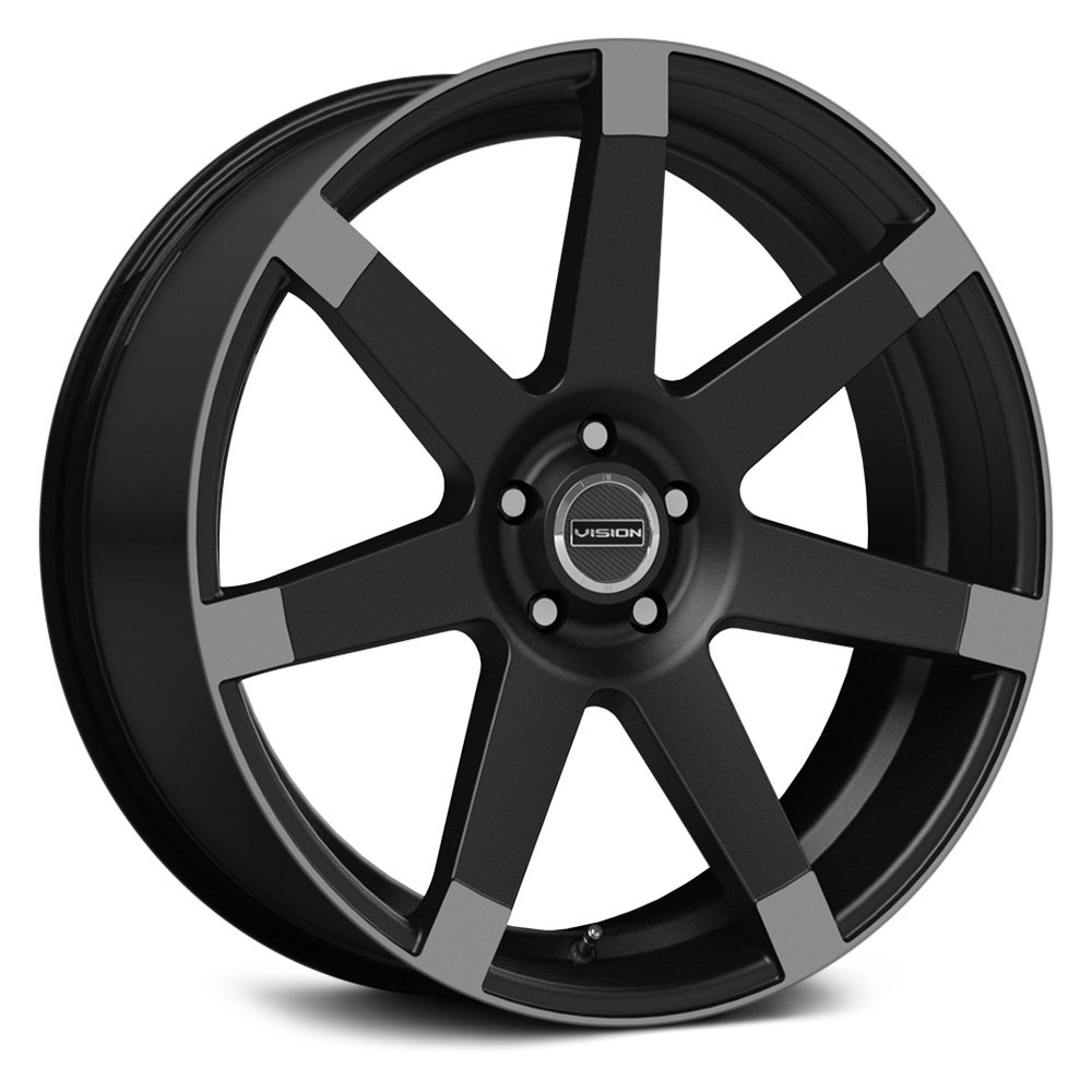 VISION® 9042 SULTAN Wheels - Matte Black with Anthracite Flange Rims